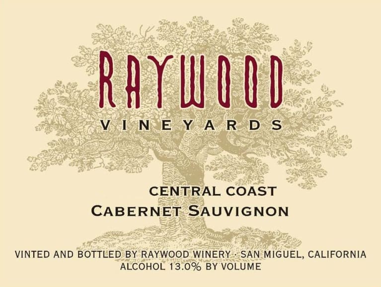 Raywood Vineyards Central Coast Cabernet Sauvignon 2019 | Wine.com