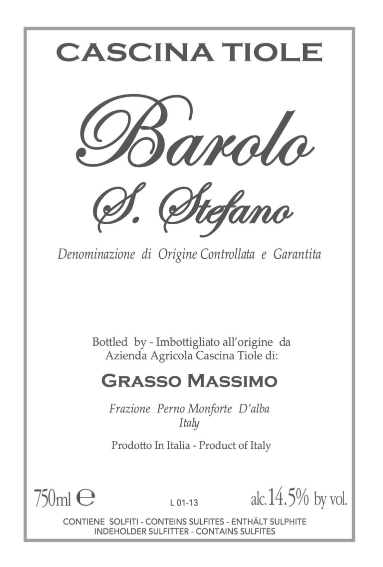 Cascina Tiole Barolo Perno Vigna S. Stefano 2015 | Wine.com