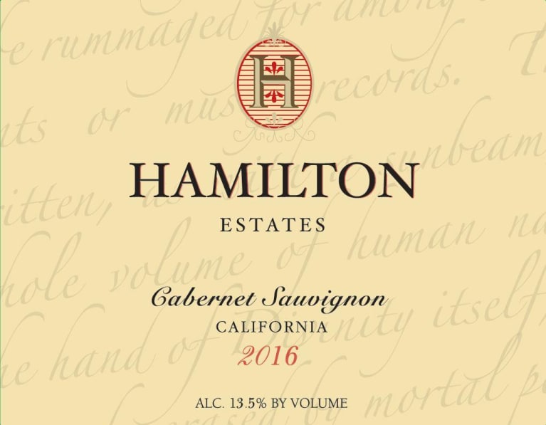 Hamilton Estates Cabernet Sauvignon 2016 | Wine.com