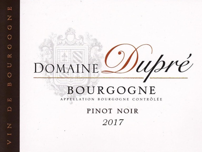 Domaine Dupre Bourgogne Pinot Noir 2017 | Wine.com