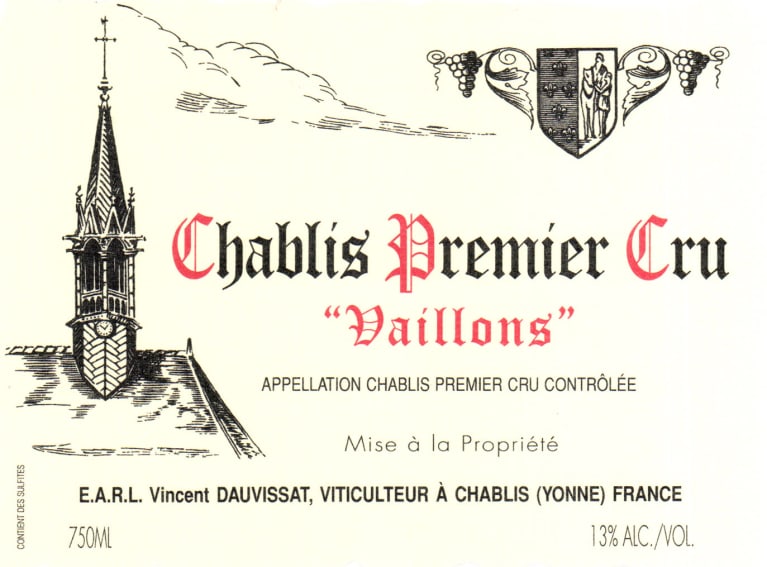Vincent Dauvissat Chablis Vaillons Premier Cru 2018 | Wine.com