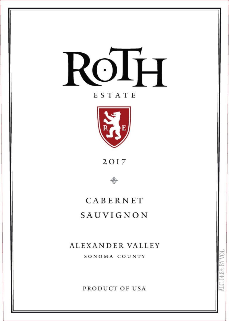 Roth Estate Alexander Valley Cabernet Sauvignon 2017 | Wine.com