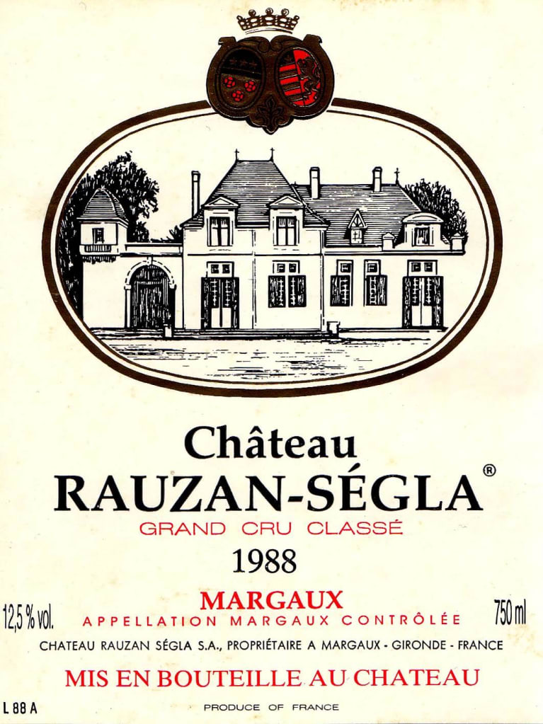 Chateau Rauzan-Segla (375ML half-bottle) 1988 | Wine.com