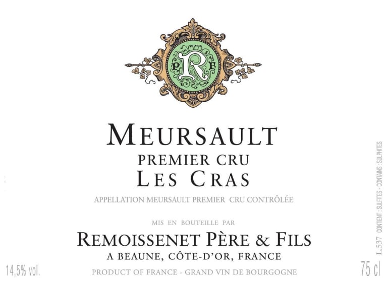 Remoissenet Meursault Les Cras Premier Cru 2020 | Wine.com