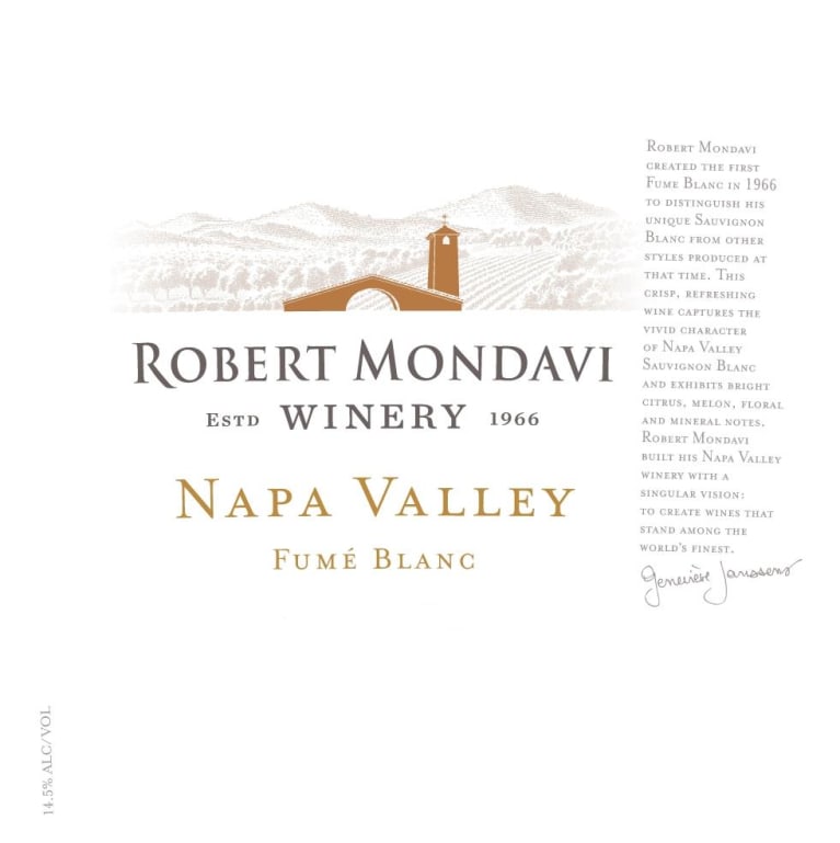 Robert Mondavi Napa Valley Fume Blanc 2017 | Wine.com