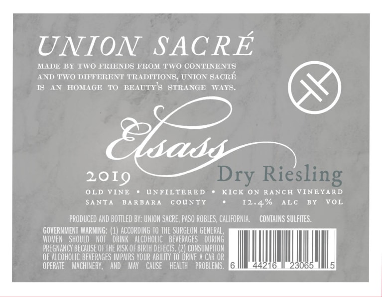 Union Sacre Elsass Riesling 2019 | Wine.com