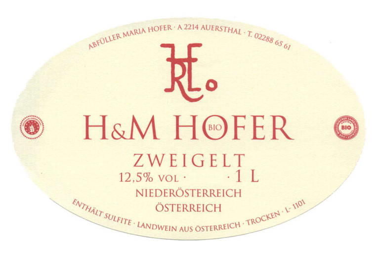 Hofer Zweigelt (1 Liter) 2018 | Wine.com