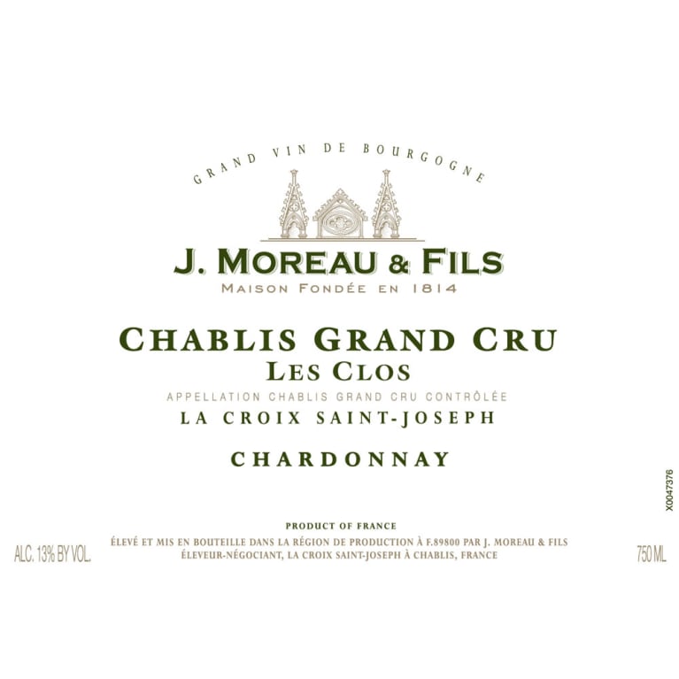 J. Moreau & Fils Chablis Les Clos Grand Cru 2018 | Wine.com