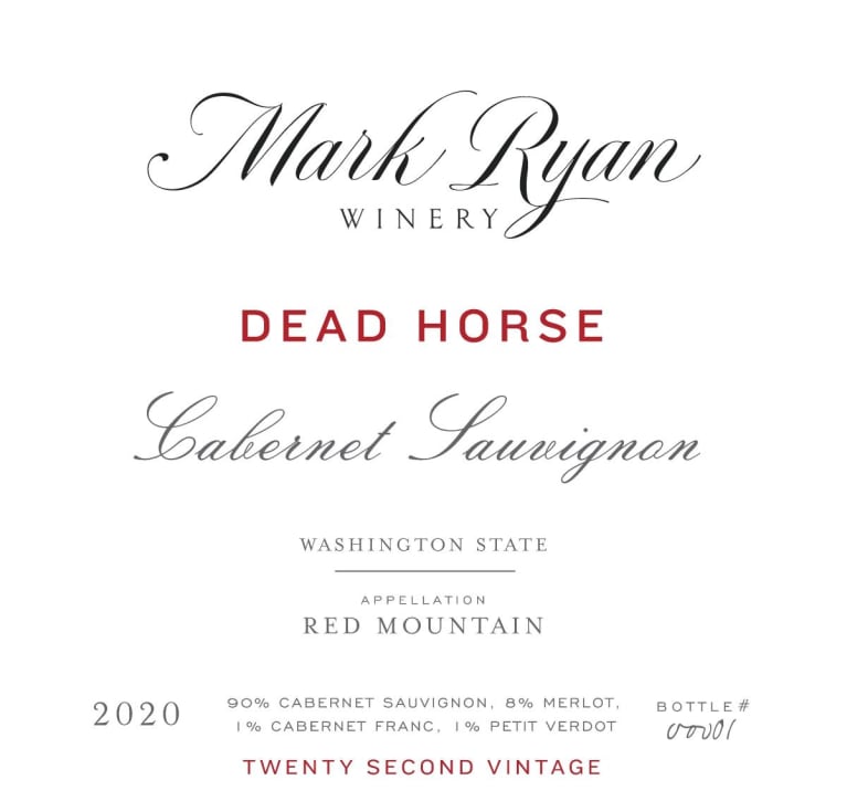 Mark Ryan Dead Horse Cabernet Sauvignon 2020 | Wine.com