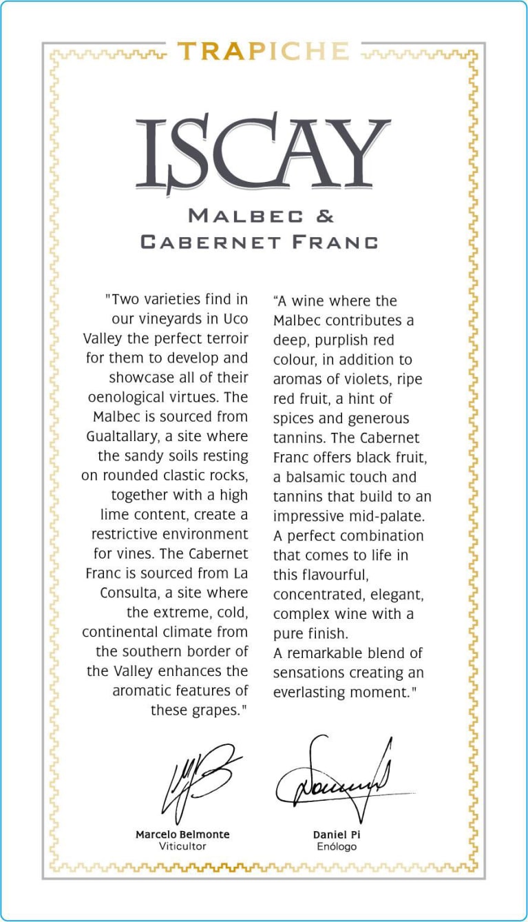 Trapiche Iscay Malbec Cabernet Franc 2020 | Wine.com