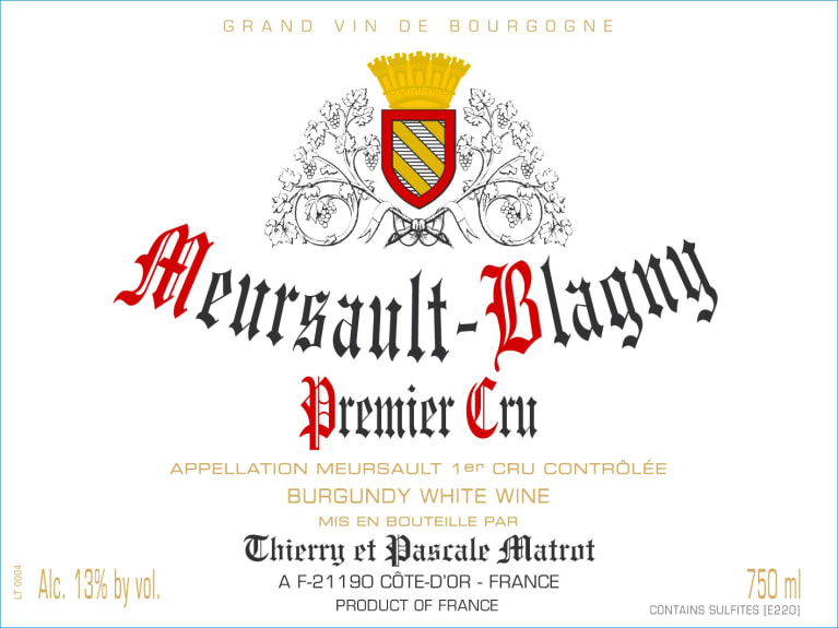Domaine Matrot Meursault Blagny Premier Cru (375ML half-bottle) 2019 ...