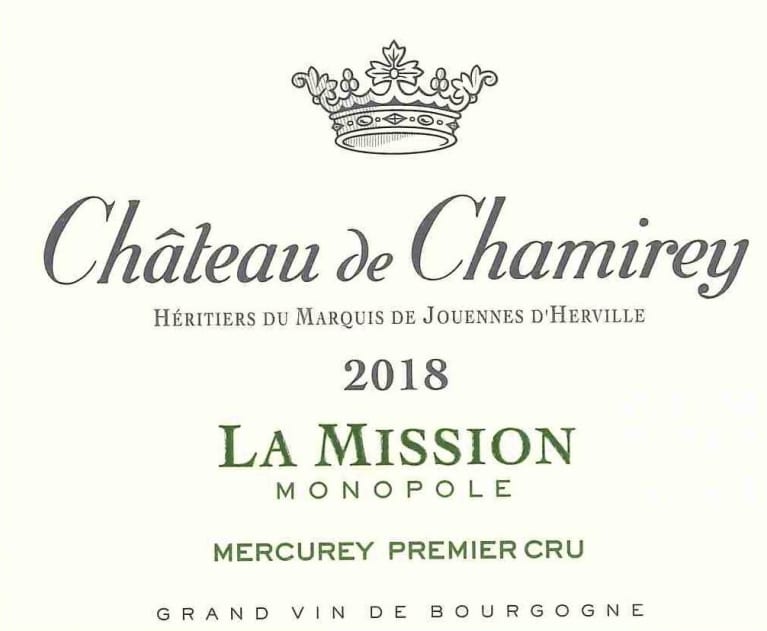 Chateau de Chamirey Mercurey La Mission Premier Cru Blanc Monopole 2018 | Wine.com
