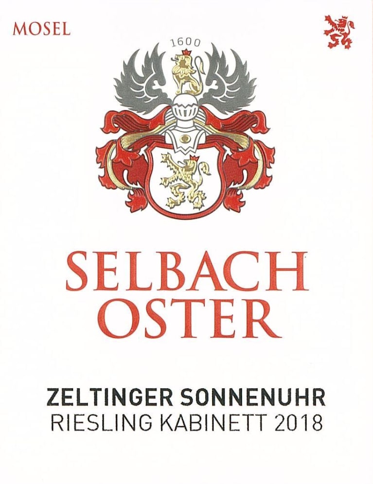 Selbach Oster Zeltinger Sonnenuhr Riesling Kabinett 2018 | Wine.com