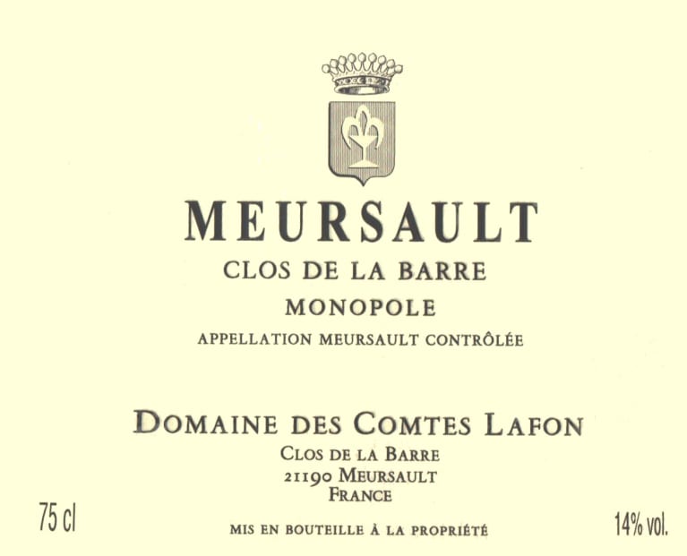 Domaine des Comtes Lafon Meursault Clos de la Barre 2020 | Wine.com