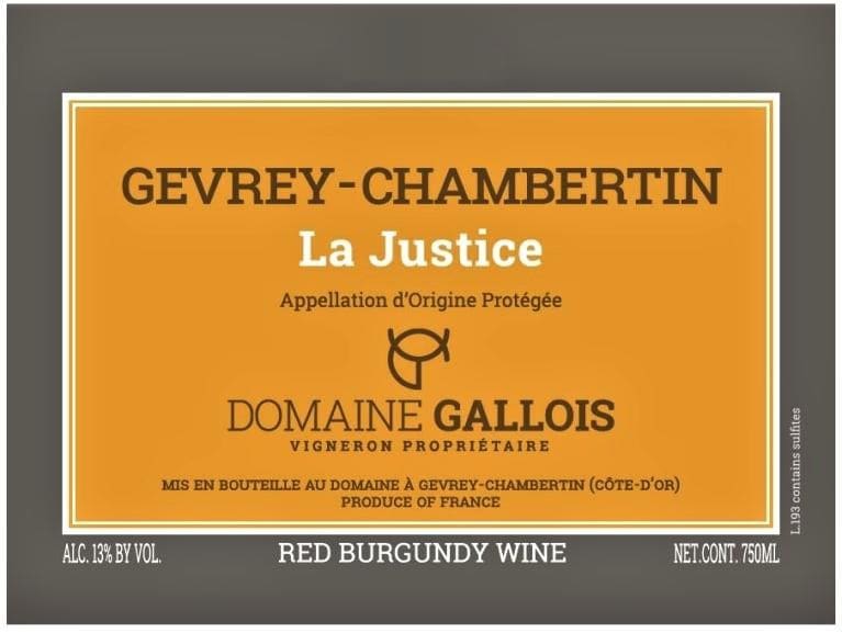 Dominique Gallois Gevrey-Chambertin En Justice 2020 | Wine.com