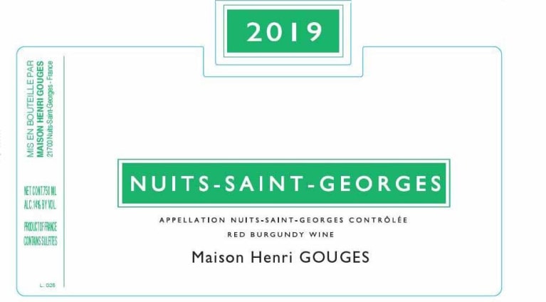 Domaine Henri Gouges Nuits-Saint-Georges (375ML half-bottle) 2019 ...