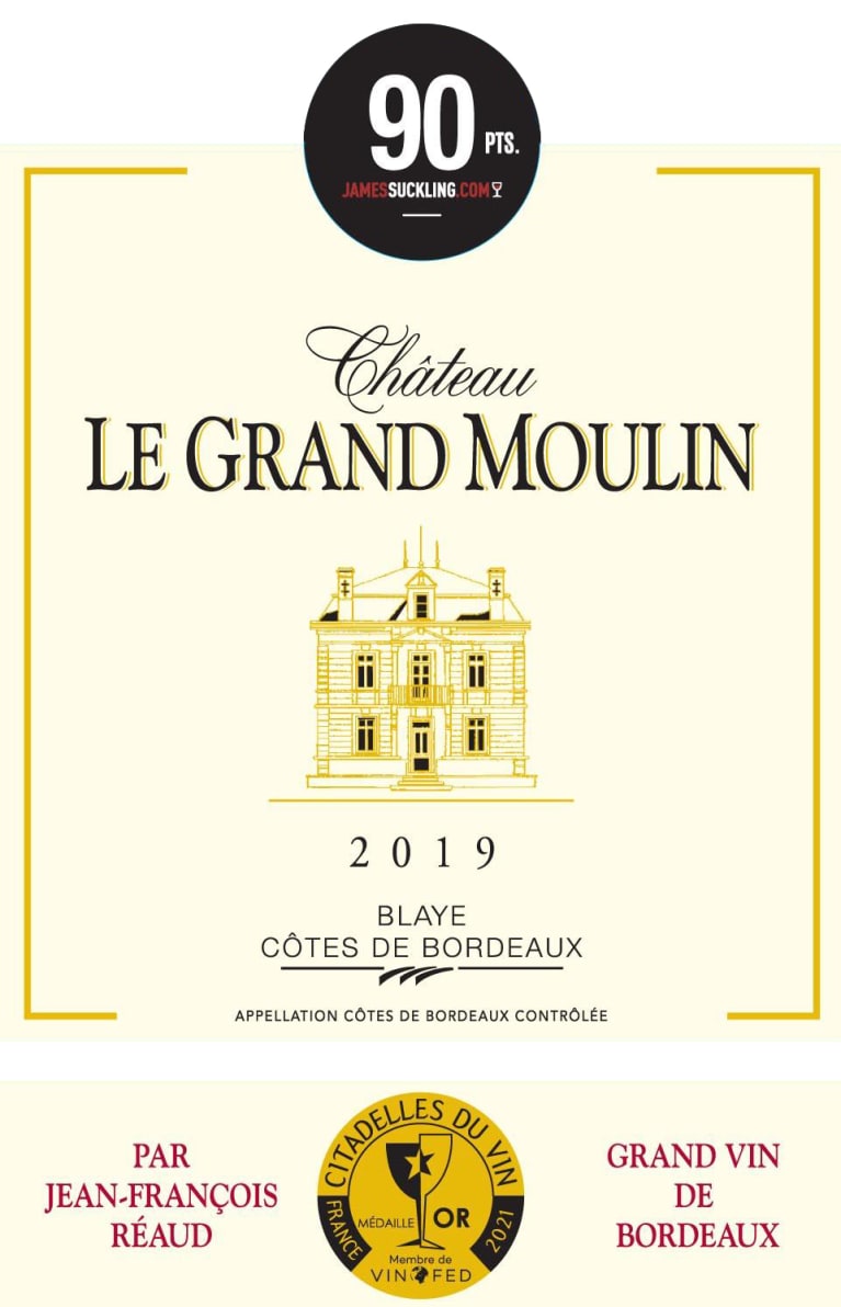 Chateau Le Grand Moulin Cotes de Bordeaux Blaye 2019 | Wine.com