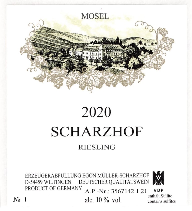 Egon Muller Scharzhof Riesling Qba (375ML half-bottle) 2020 | Wine.com