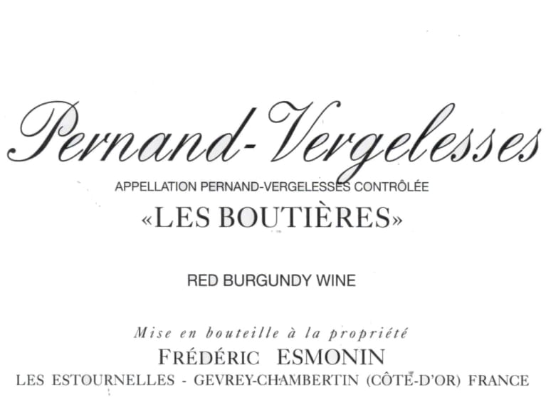 Frederic Esmonin Pernand-Vergelesses Les Boutieres 2021 | Wine.com