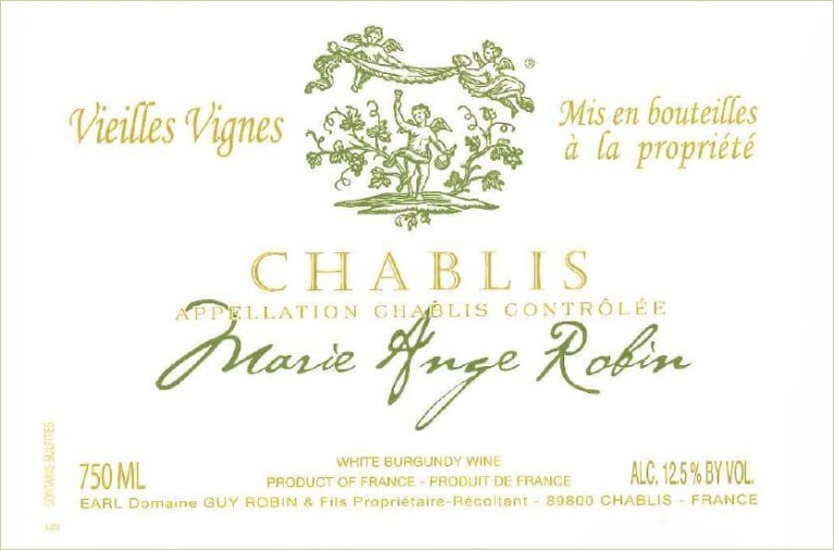 Domaine Guy Robin Chablis Cuvee Marie-Ange Robin Vieilles Vignes 2020 ...
