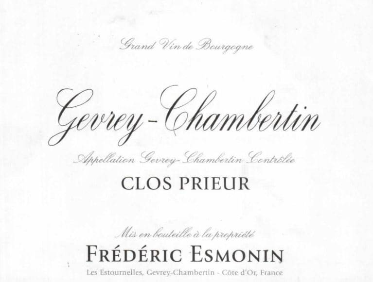 Frederic Esmonin Gevrey-Chambertin Clos Prieur 2022 | Wine.com