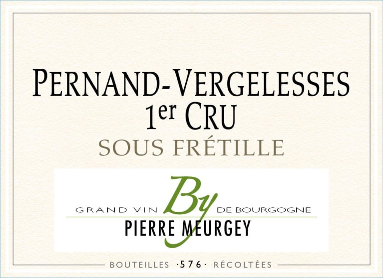 Pierre Meurgey Pernand-Vergelesses Sous Fretille Premier Cru 2020 ...