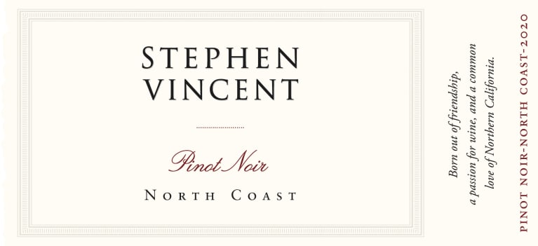 Stephen Vincent North Coast Pinot Noir 2020 | Wine.com