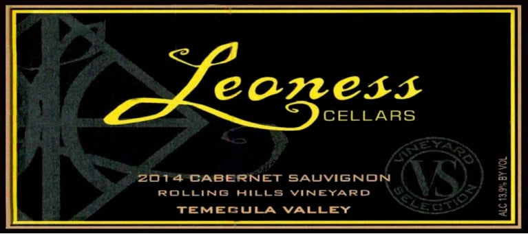 Leoness Cellars Temecula Valley Rolling Hills Vineyard Cabernet ...